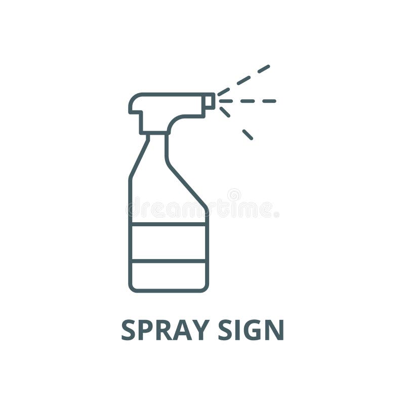 Spray Sign Vector Line Icon, Linear Concept, Outline Sign, Symbol Stock ...