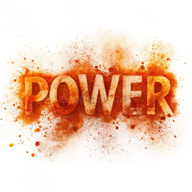 Spray stain word Power stock illustration. Illustration of paint ...