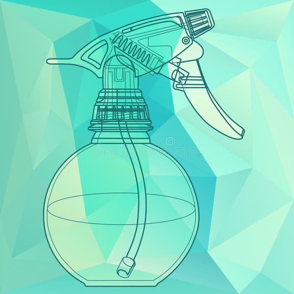 Spray Trigger, Atomizer, Sprayer, Pulverizer, Air Gun. Stock Vector ...