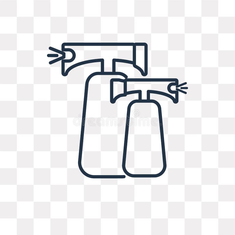 Spray Vector Icon Isolated on Transparent Background, Linear Spray ...