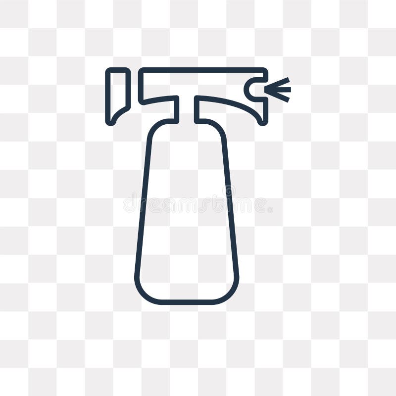 Spray Vector Icon Isolated on Transparent Background, Linear Spray ...