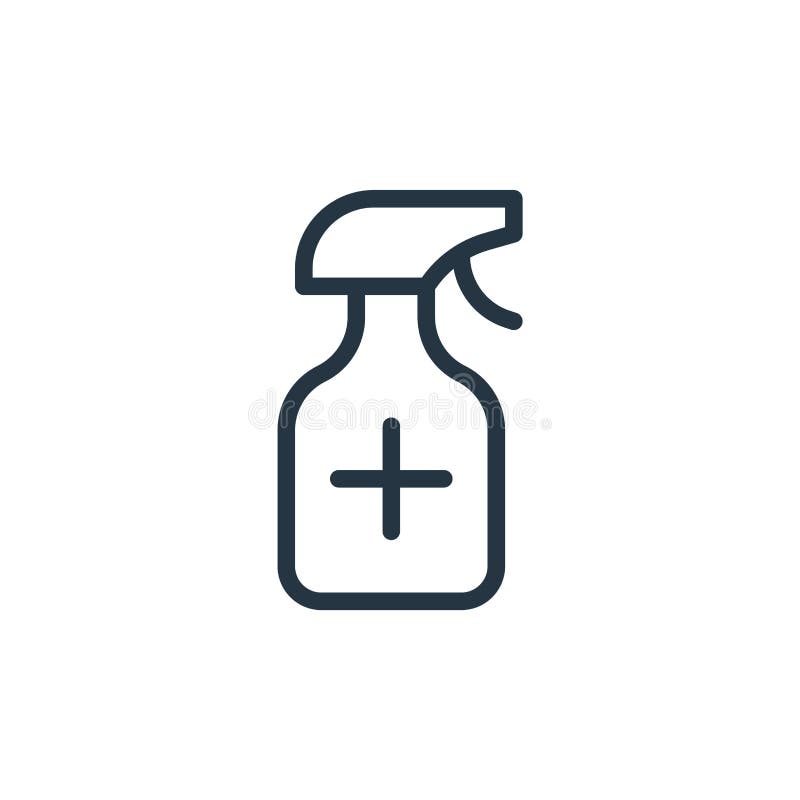 Spray Vector Icon Isolated on White Background. Outline, Thin Line ...