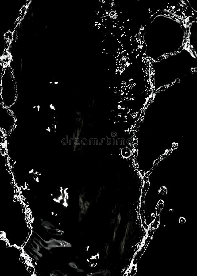 Spray Water on a Black Background Stock Image - Image of energy, nature ...
