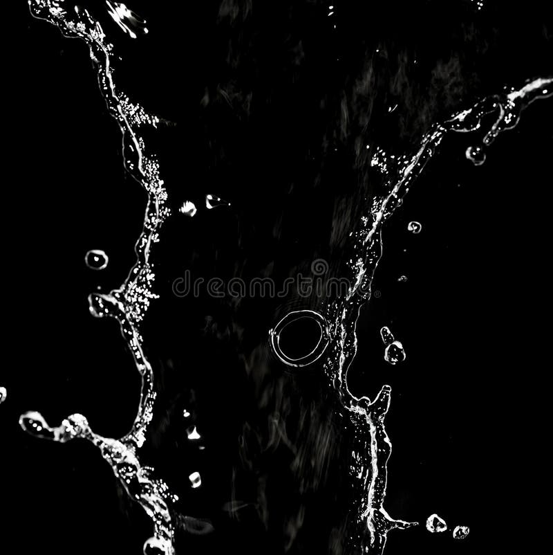 Spray Water on a Black Background Stock Photo - Image of beauty, clear ...
