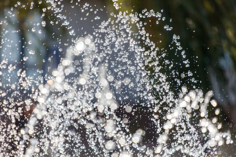 A Spray of Water is Falling from the Sky, Creating a Misty Stock Image ...