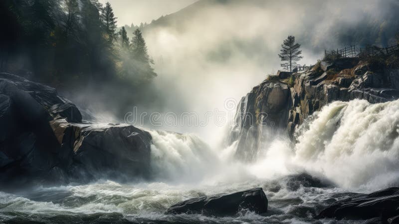 Spray water in nature stock illustration. Illustration of wilderness ...