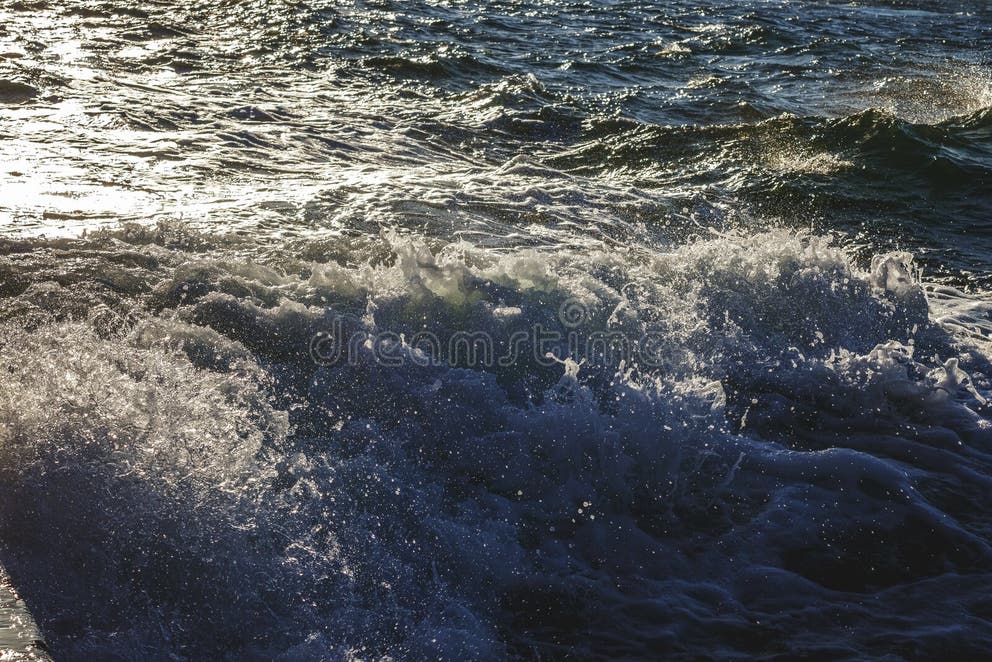 Spray of Water Splashes Out of Boat Stock Image - Image of ferry ...