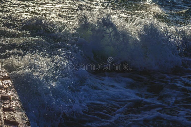 Spray of Water Splashes Out of Boat Stock Image - Image of coast ...