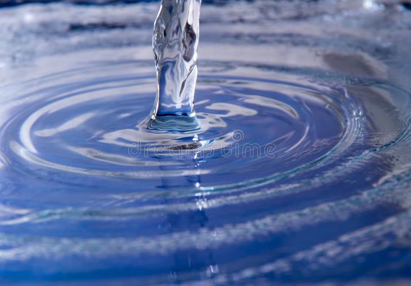 Spray and Waves from Water Falling on a Flat Transparent Surface Stock ...
