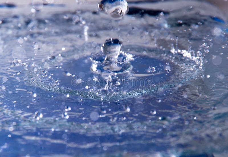 Spray and Waves from Water Falling on a Flat Transparent Surface Stock ...