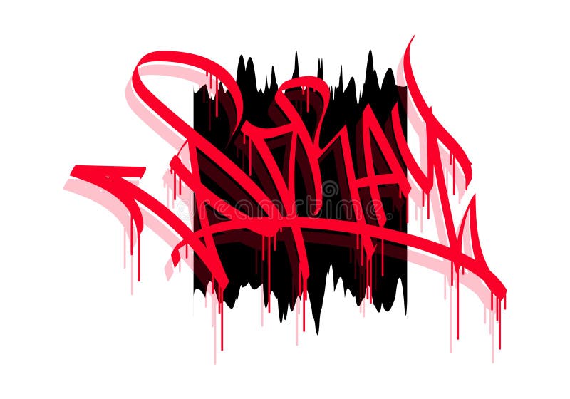 SPRAY Word Graffiti Tag Style Stock Vector - Illustration of number ...