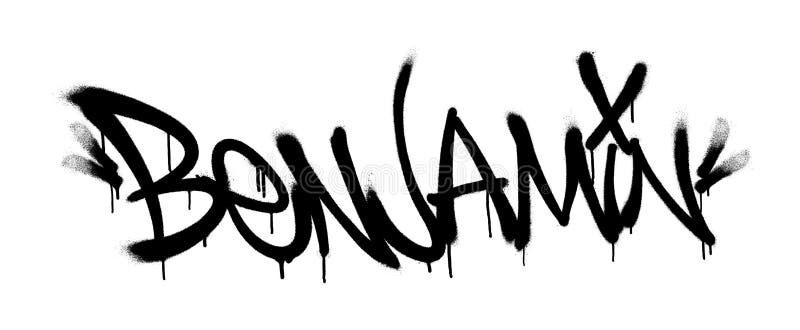 Benjamin Name in Graffiti Style. Vector Illustration. Stock Vector ...