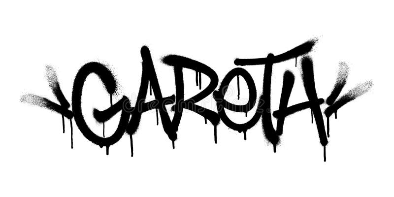 Sprayed Gareth Name with Overspray in Black Over White. Vector ...