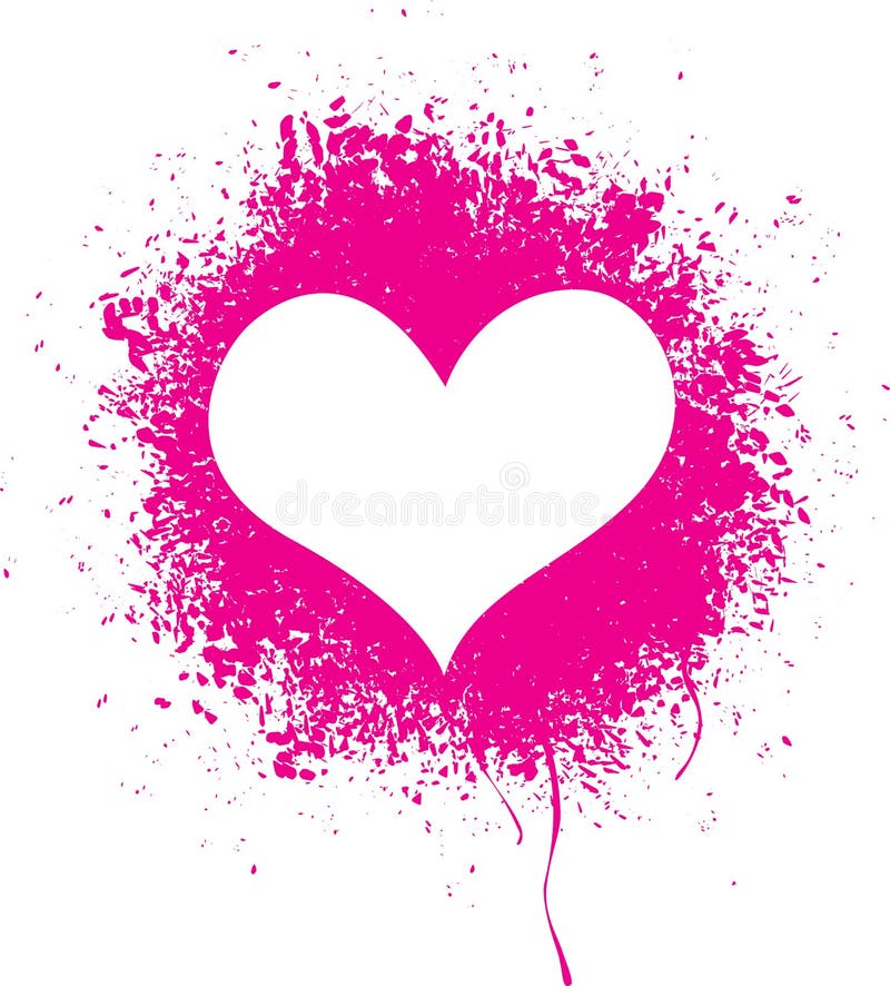 Sprayed heart stock vector. Illustration of texture, splatter - 26927018