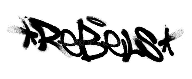 Rebel Font in Graffiti Style. Vector Illustration. Stock Vector ...