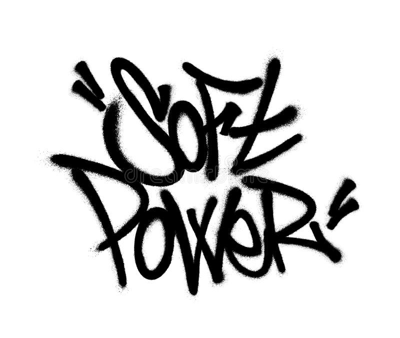 Power Font in Graffiti Style. Vector Illustration. Stock Vector ...