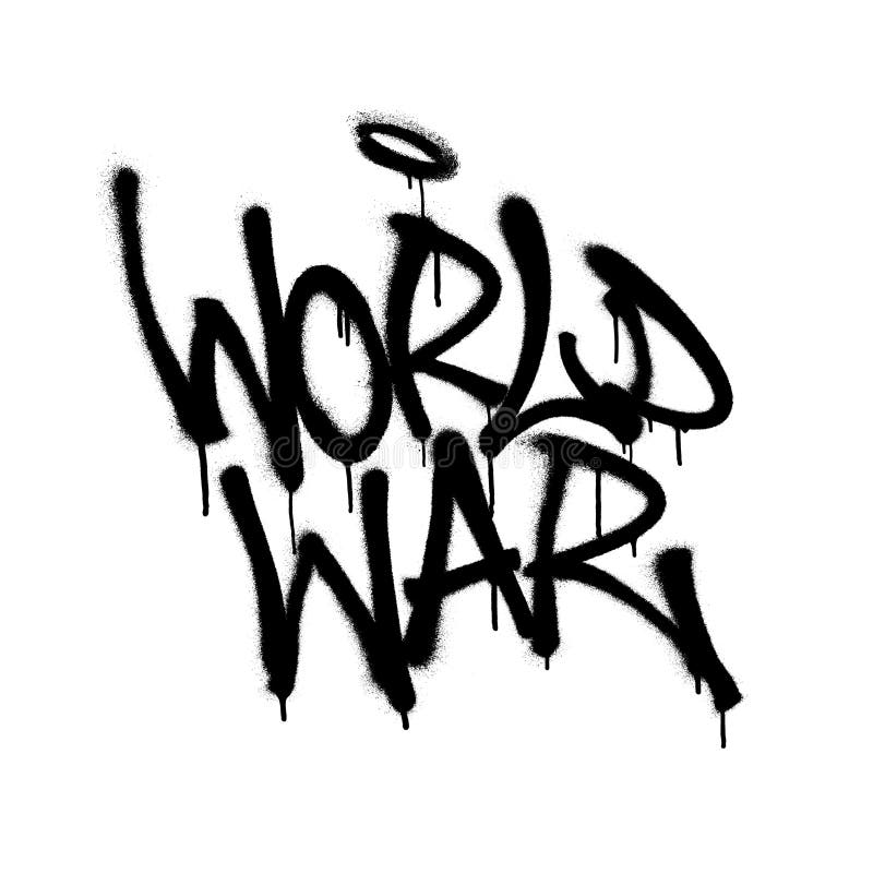 No War Font in Graffiti Style. Vector Illustration. Stock Vector ...