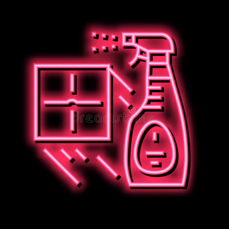 Sprayer for Cleaning Tile Neon Glow Icon Illustration Stock Vector ...
