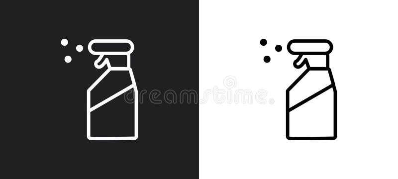 Sprayer Outline Icon in White and Black Colors. Sprayer Flat Vector ...