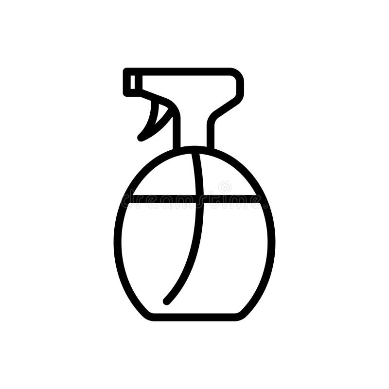 Sprayer Outline Vector Icon Stock Vector - Illustration of cleanser ...