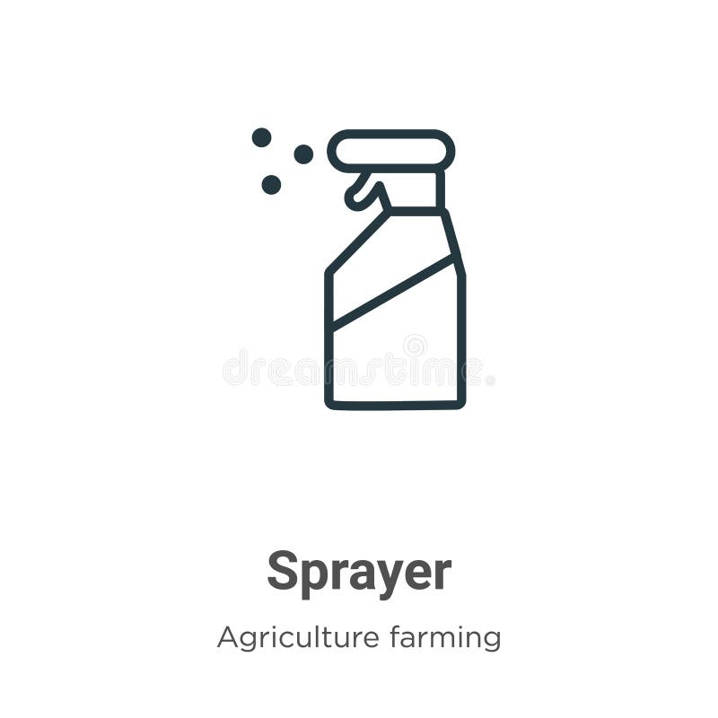 Sprayer Outline Vector Icon. Thin Line Black Sprayer Icon, Flat Vector ...