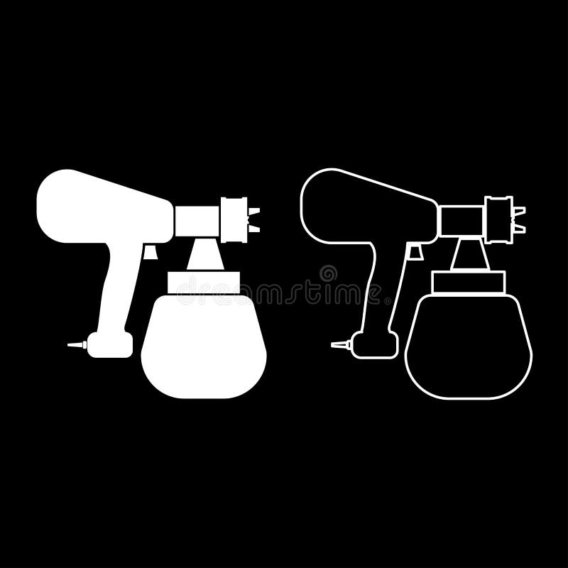 Sprayer Paint Icon Set White Color Illustration Flat Style Simple Image ... Sprayer Paint Icon Set White Color Illustration Flat Style Simple Image ...