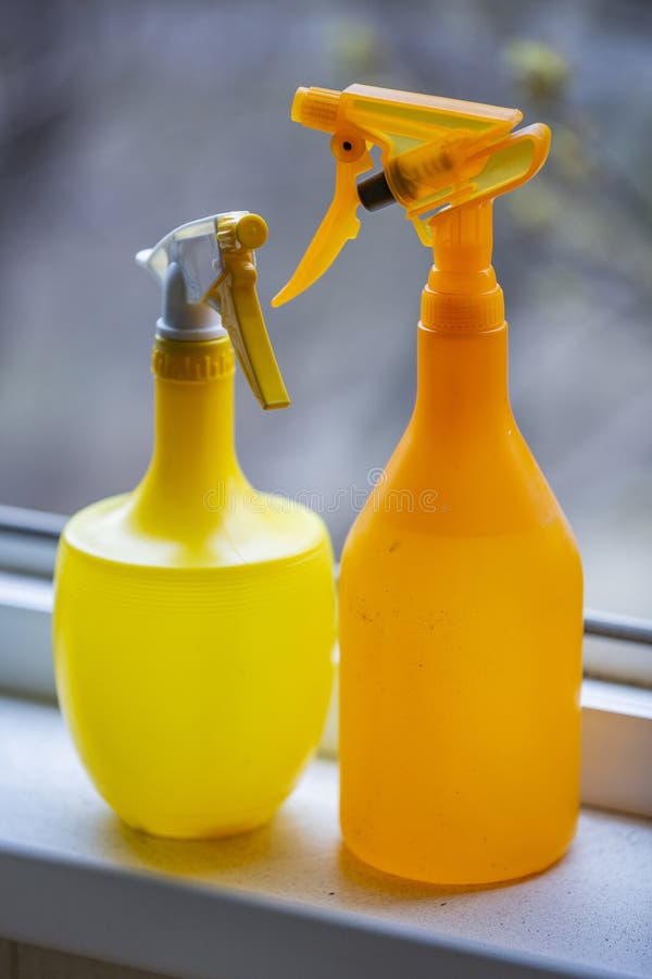 Sprayer for Water and Antimicrobial Fluids Stock Photo - Image of ...