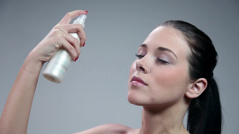 Spraying cream stock video. Video of pressure, girl, holding - 68881599