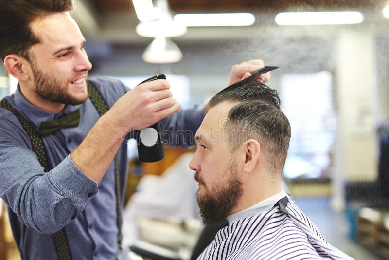 Spraying hair lacquer stock photo. Image of haircare - 16648700