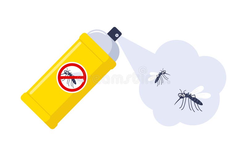 Spraying Insecticide on Mosquitoes. Pest Control. Aerosol for Bug Bite ...