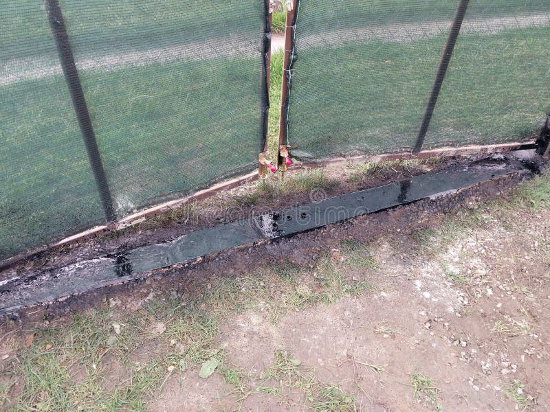 Spraying Liquid Bituminous Mastic on the Concrete Foundation for ...