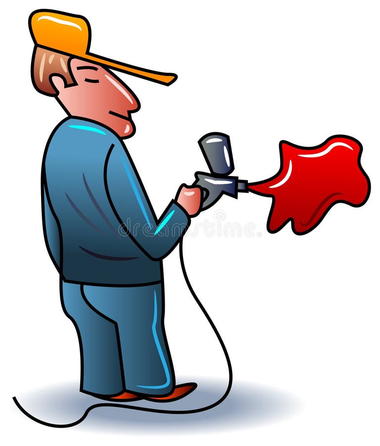 Spraying paint stock vector. Illustration of exterior - 88251531