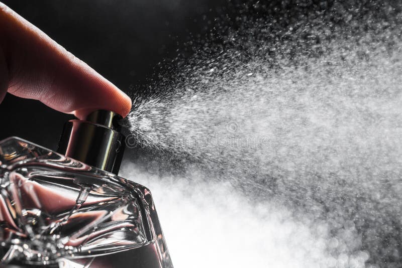 Woman Hand Spraying Perfume Stock Photo - Image of crystal, hand: 26639260