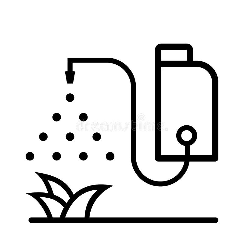 Spraying the Plant Icon. Pressure Sprayer Icon Vector Stock Vector ...