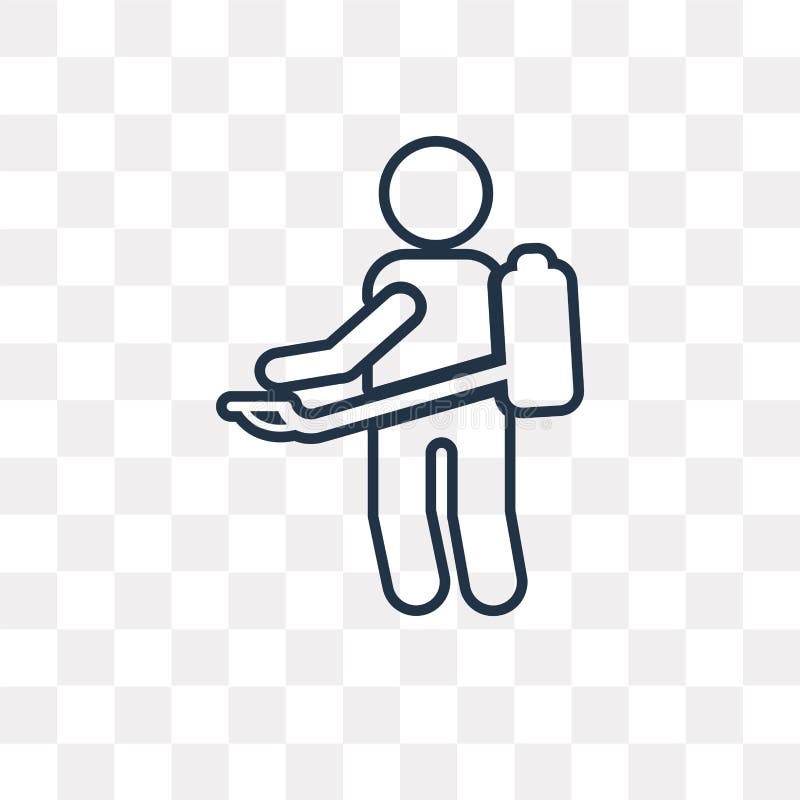 Sprayer Vector Icon Isolated on Transparent Background, Linear S Stock ...