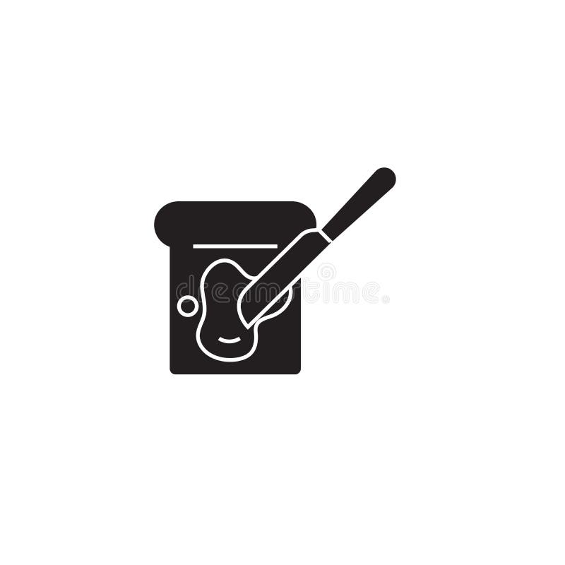 Spread Butter Black Vector Concept Icon. Spread Butter Flat ...