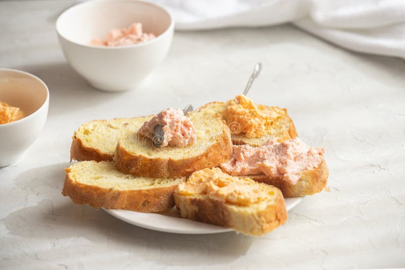 Spread from Butter and Fish Roe Stock Photo - Image of sandwich, cream ...