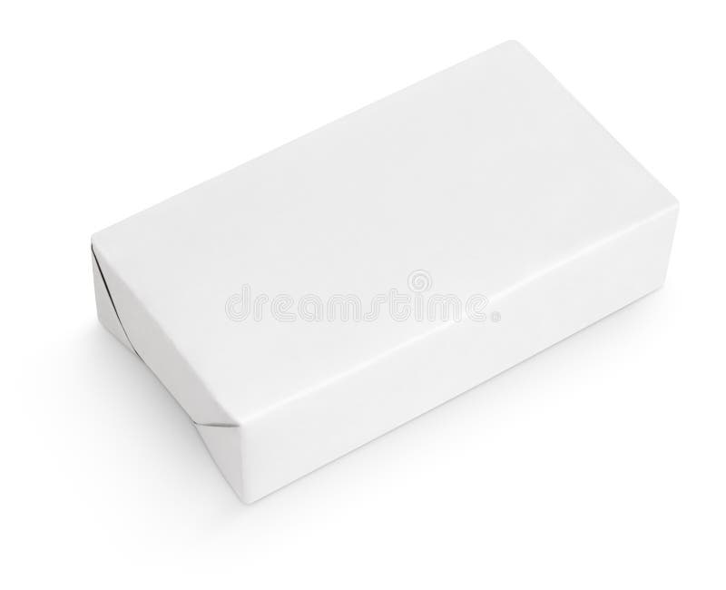 Spread Butter Wrap Box Package Isolated on White Stock Photo - Image of ...