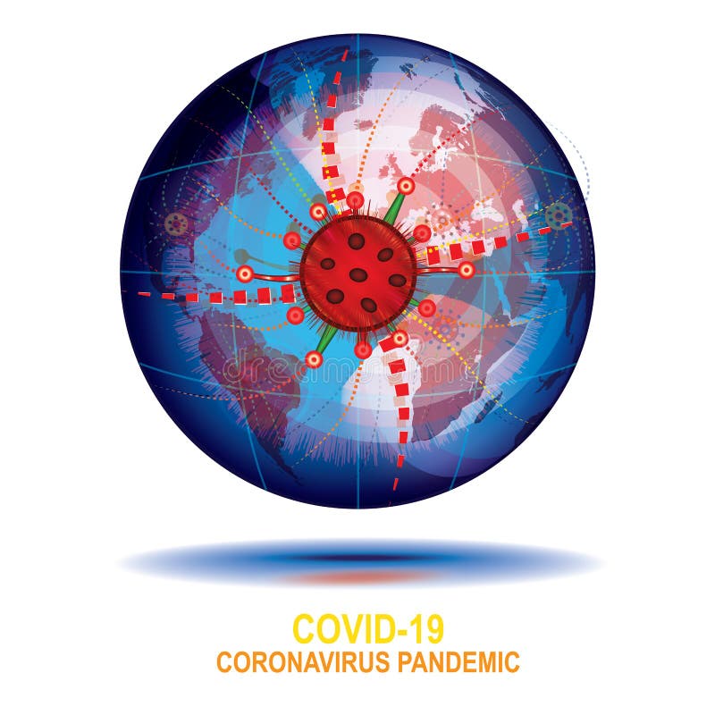 The Spread of the Coronavirus Around the World. Capture of the Planet ...