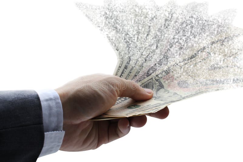 The Spread of Dollar Paper Currency in the Hands, Spending Money Stock ...