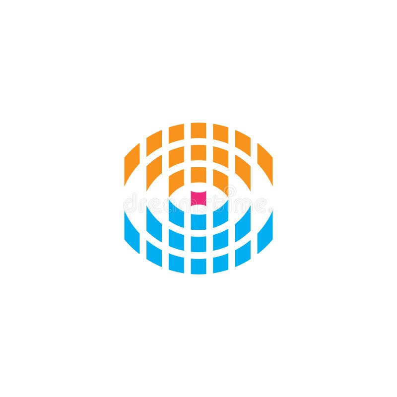 Spread Dots Colorful Objects 3d Flat Round Swirl Logo Vector Stock ...