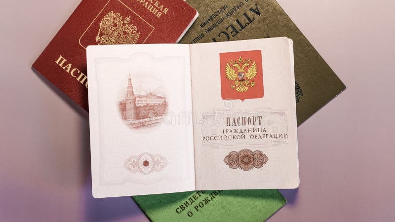 The Spread of the First Pages of the Passport of the Russian Federation ...