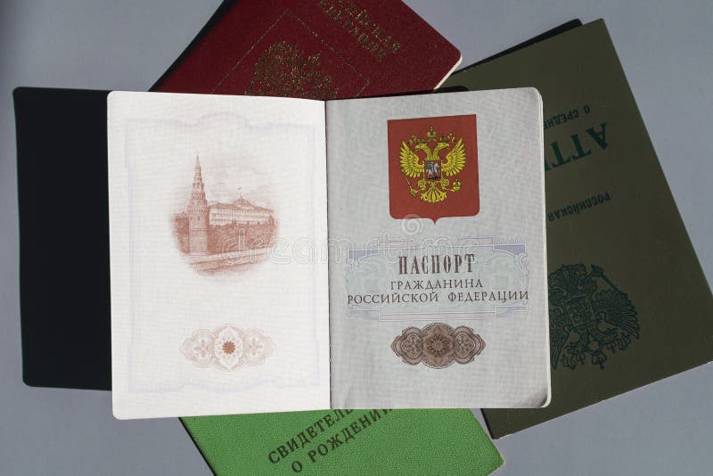 The Spread of the First Pages of the Passport of the Russian Federation ...