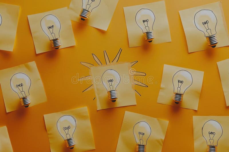 Spread Idea and Creativity Using Light Bulbs on Sticky Notes with ...