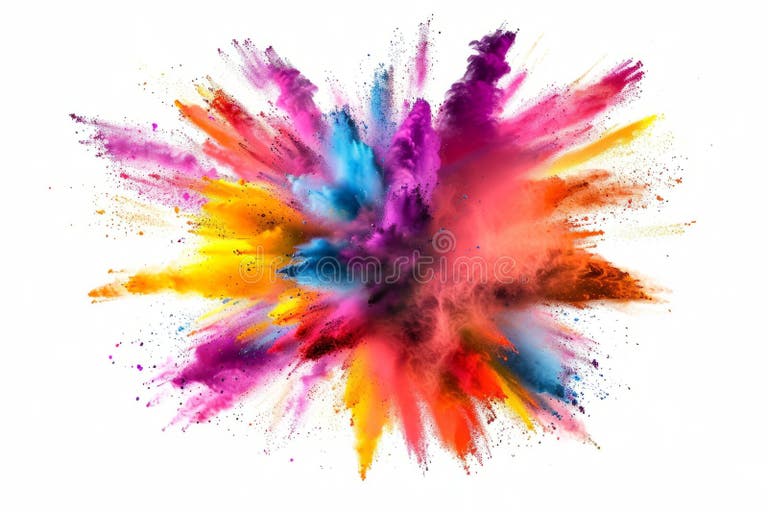 Spread Joy and Positivity Burst of Colored Powder Exploding in a ...