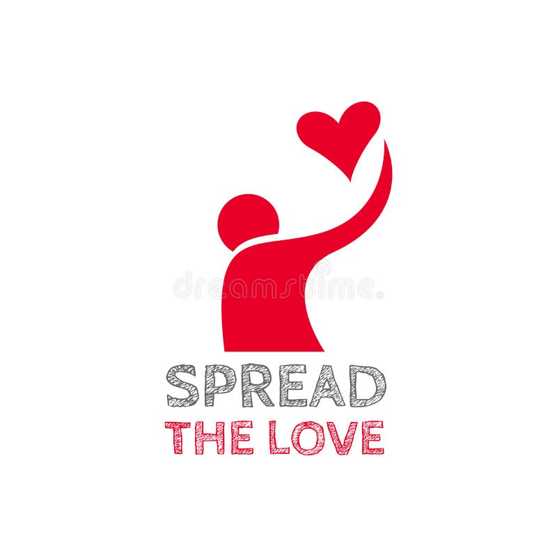 Spread the Love Typography Design Logo Stock Vector - Illustration of ...