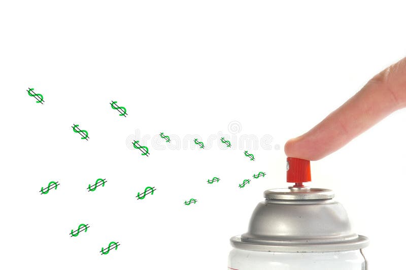 Spread the money stock image. Image of press, finance, aerosol - 374721