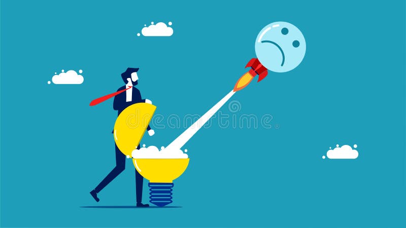 Spread Negative Thoughts. Business People Launch Negative Thoughts ...