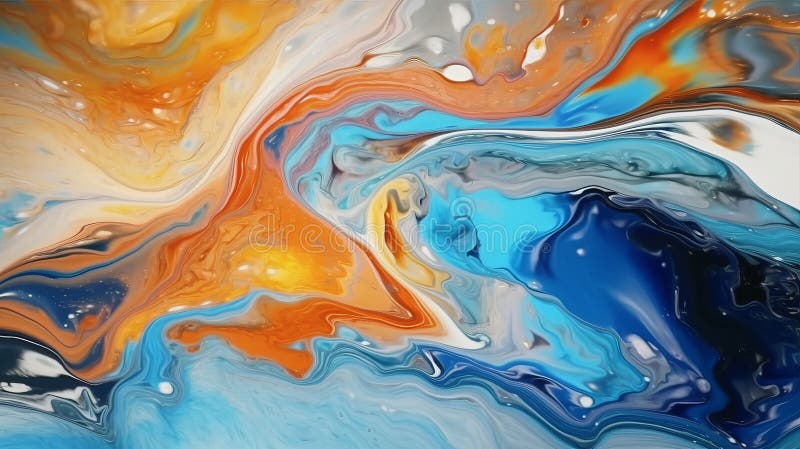 Spread-out Acrylic Paint. Abstract Background, Made in the Technique of ...