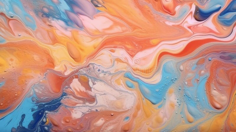 Spread-out Acrylic Paint. Abstract Background, Made in the Technique of ...